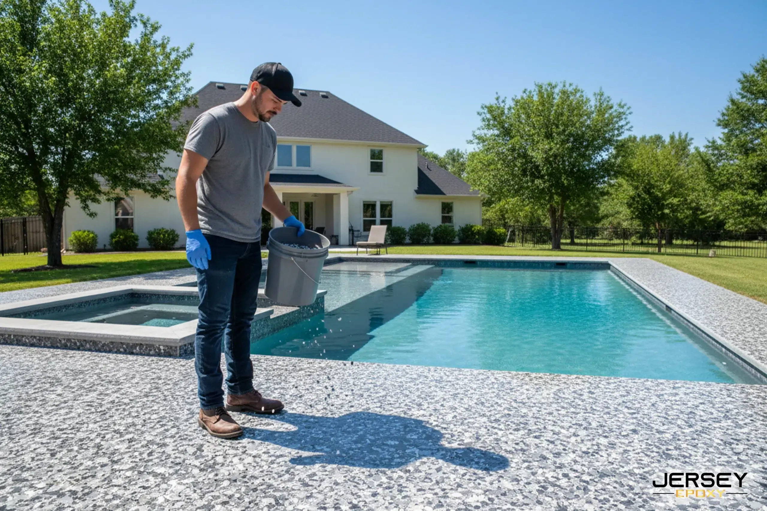 Benefits Of Textured Pool Deck Coatings | Jersey Epoxy